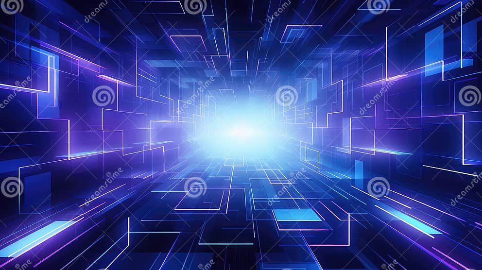 Innovation Abstract Tech Background Stock Illustration - Illustration ...