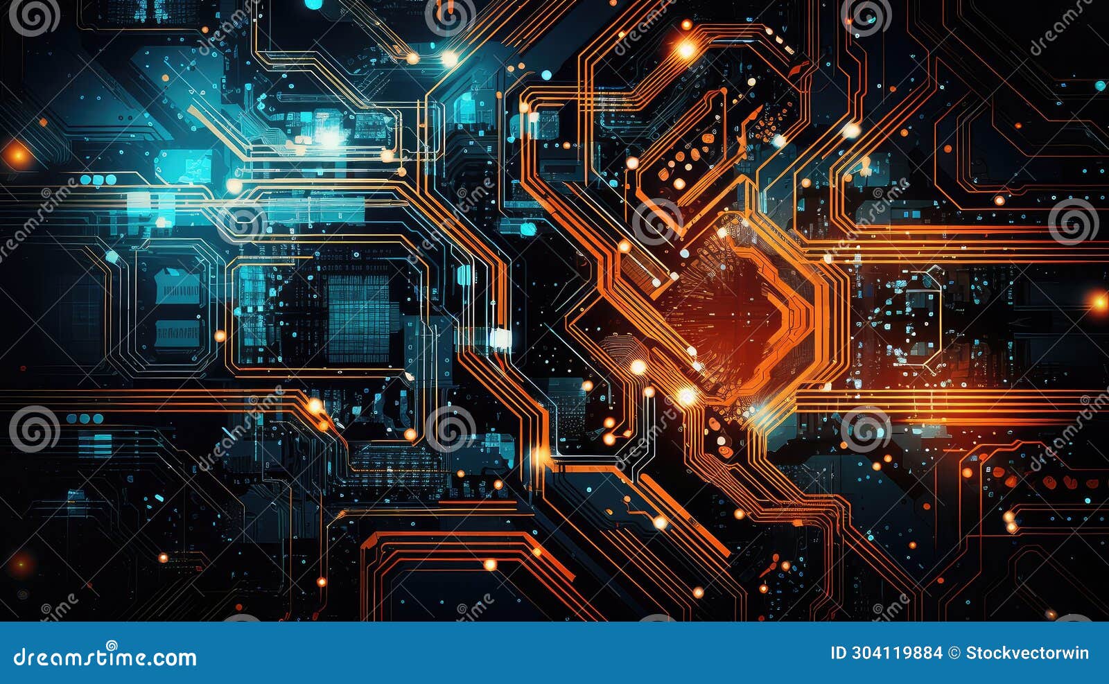 Innovation Abstract Tech Background Stock Illustration - Illustration ...