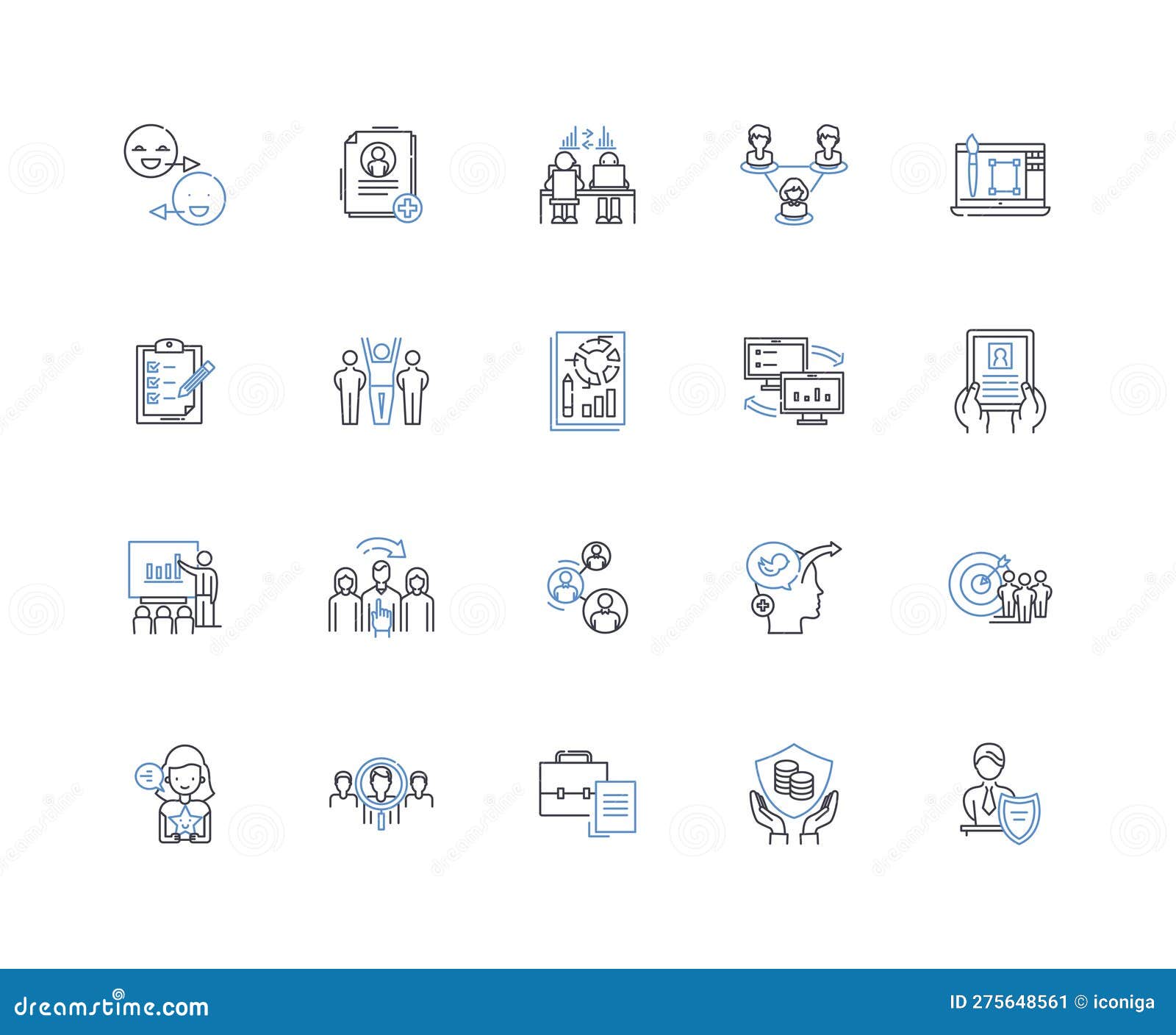 Innovation Approach Line Icons Collection. Experimentation, Creativity ...
