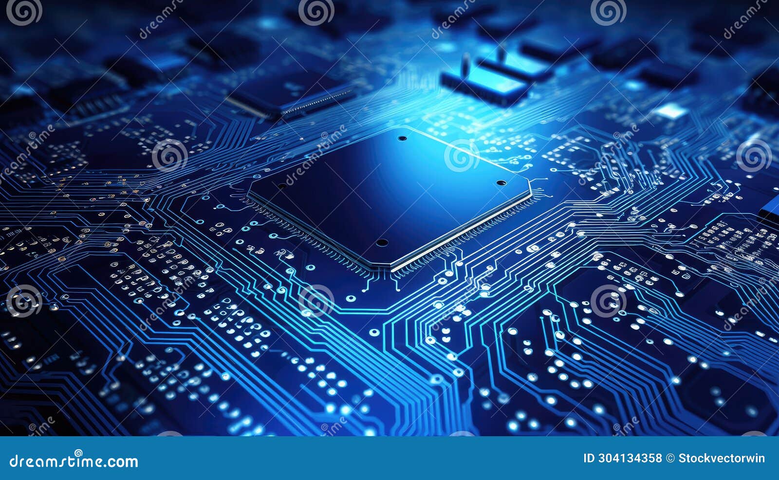 Innovation Blue Technology Background Stock Illustration - Illustration ...