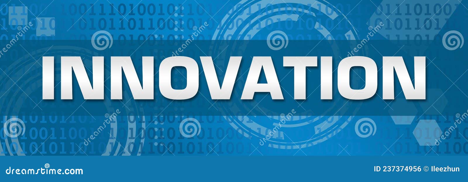 Innovation Blue Technology Binary Background Stock Illustration ...