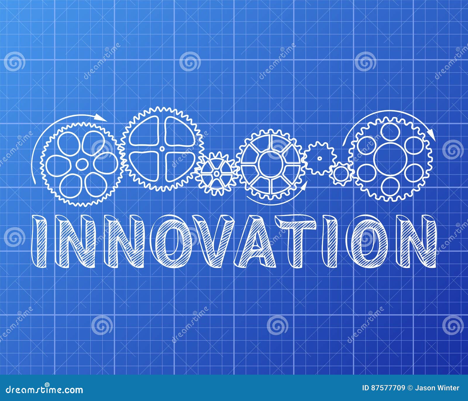 Innovation Blueprint stock vector. Illustration of innovation - 87577709