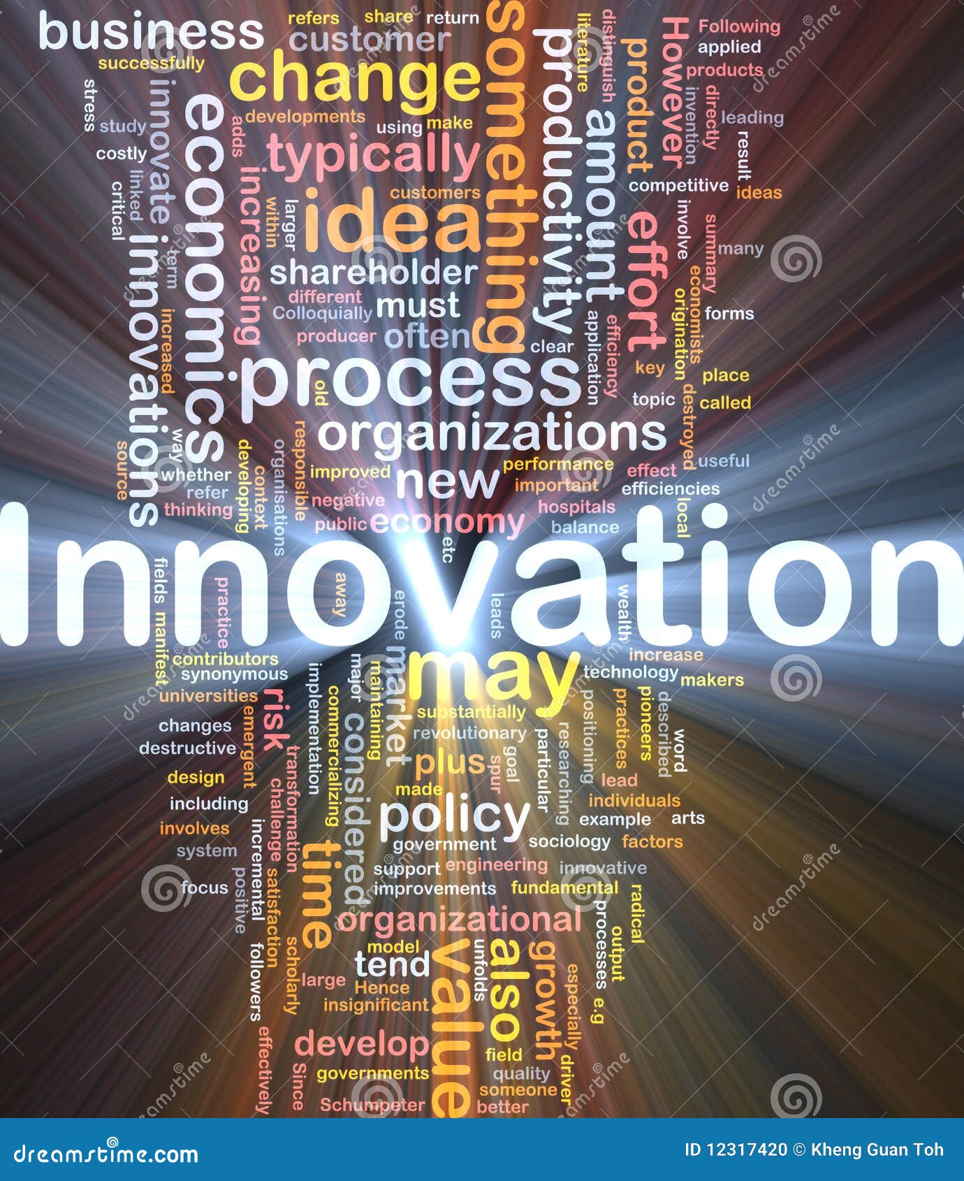 Innovation Business Background Concept Glowing Stock Illustration ...