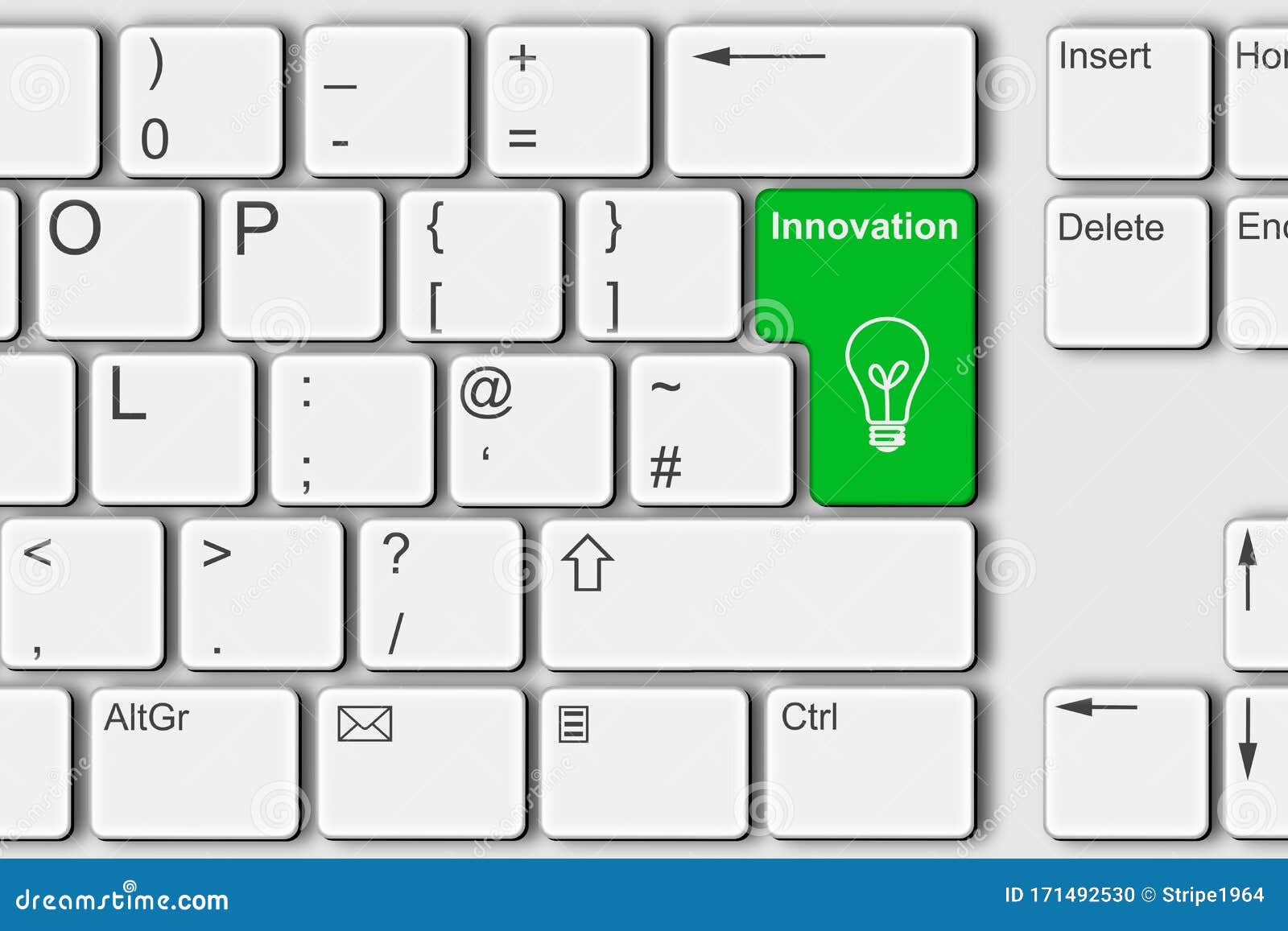 Innovation Business Concept PC Computer Keyboard Illustration Stock ...