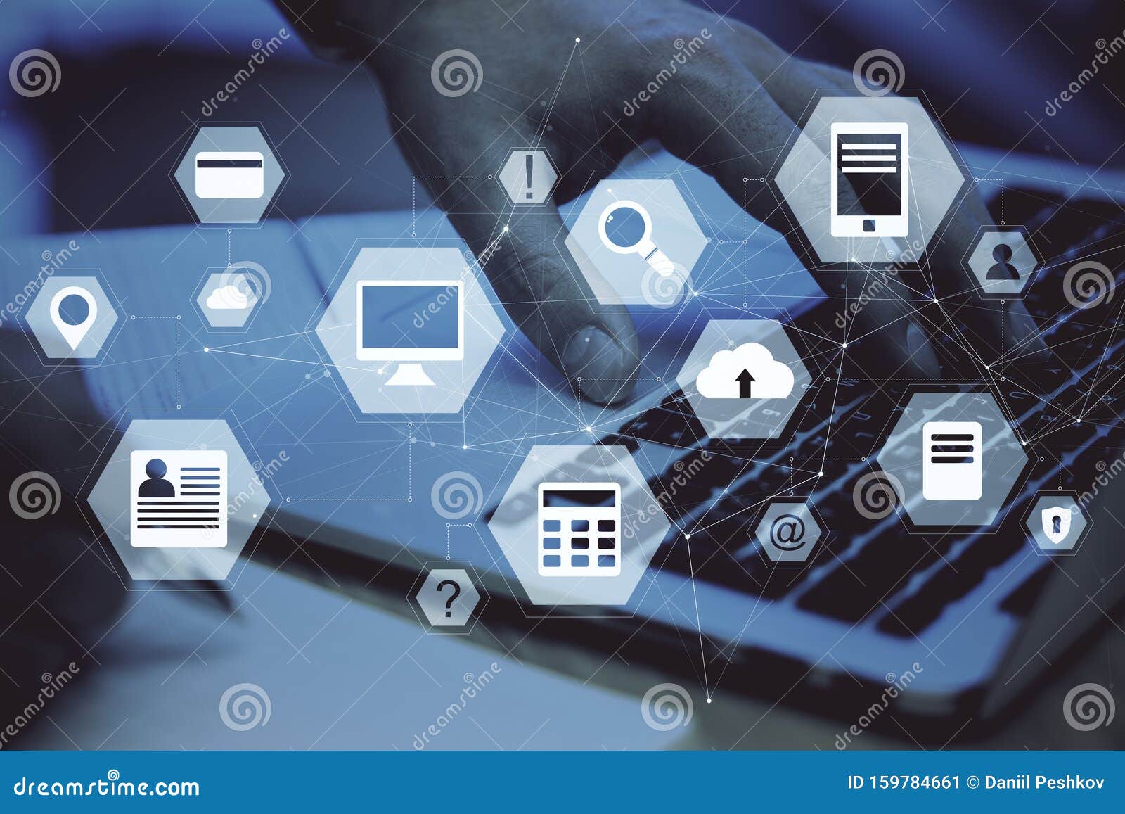Innovation and Cloud Computing Concept Stock Image - Image of double ...