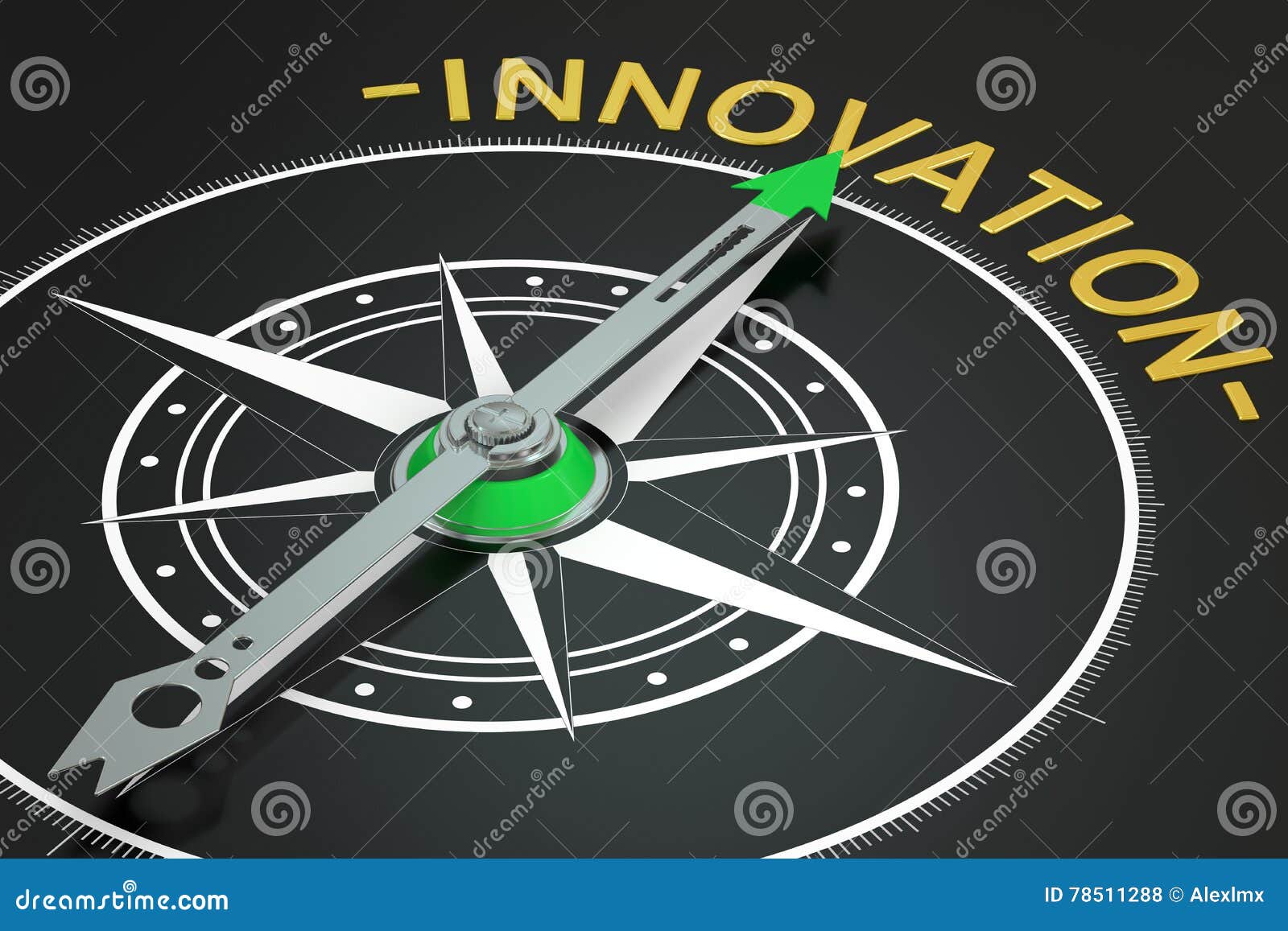 Innovation Compass Concept, 3D Stock Illustration - Illustration of ...