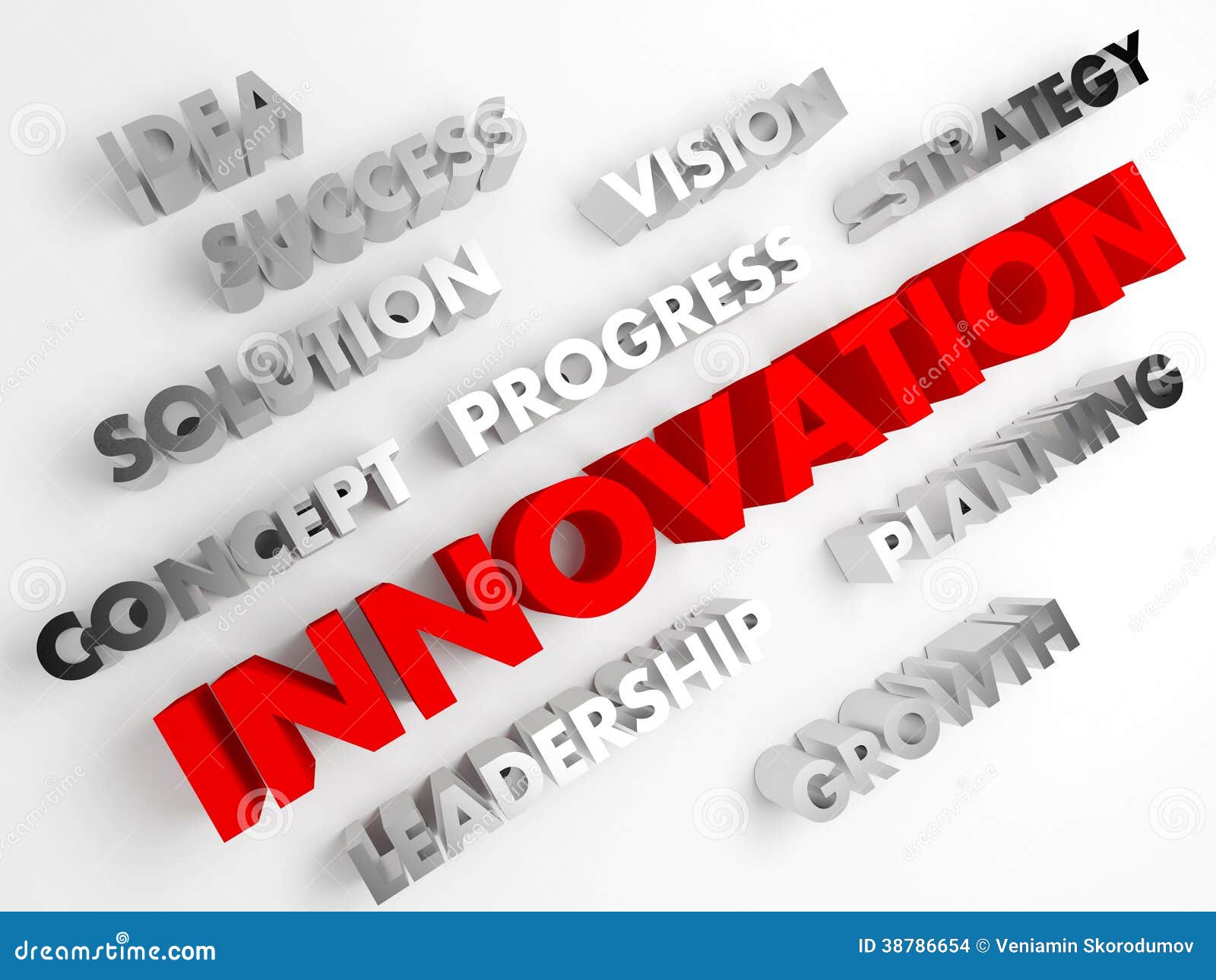 Innovation. Concept Abstract Background with 3D. Stock Illustration ...