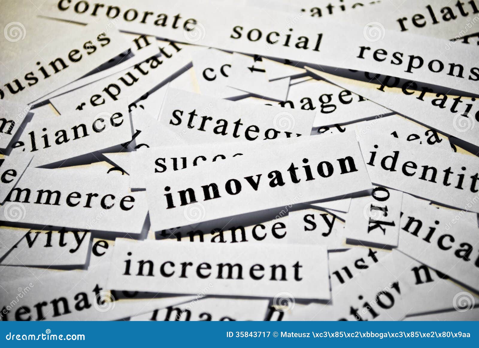 Words Innovation And Productivity On Connected Metal Gears, Black ...