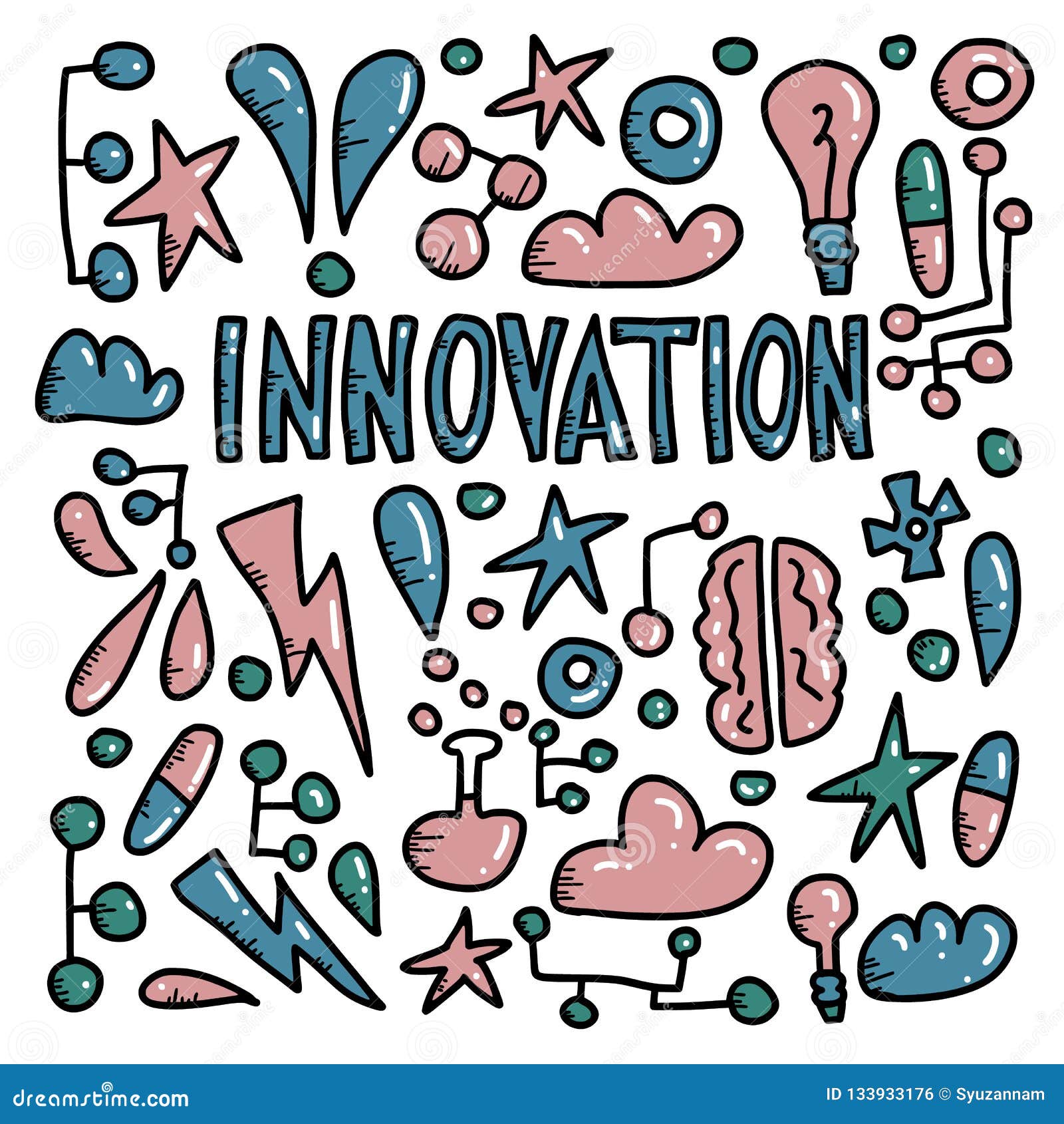 Innovation Concept in Doodle Style. Vector Design. Stock Vector ...