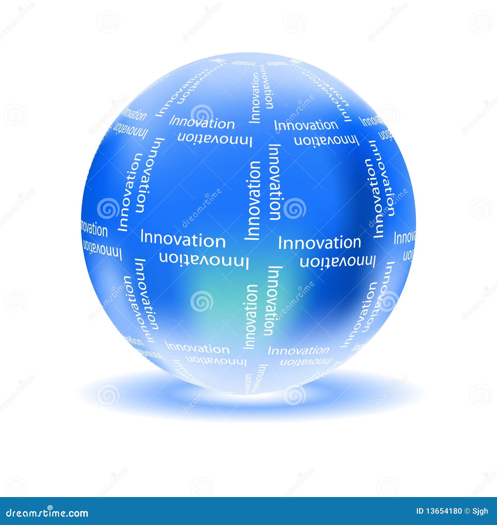 Innovation Concept with Glossy Globe Stock Illustration - Illustration ...