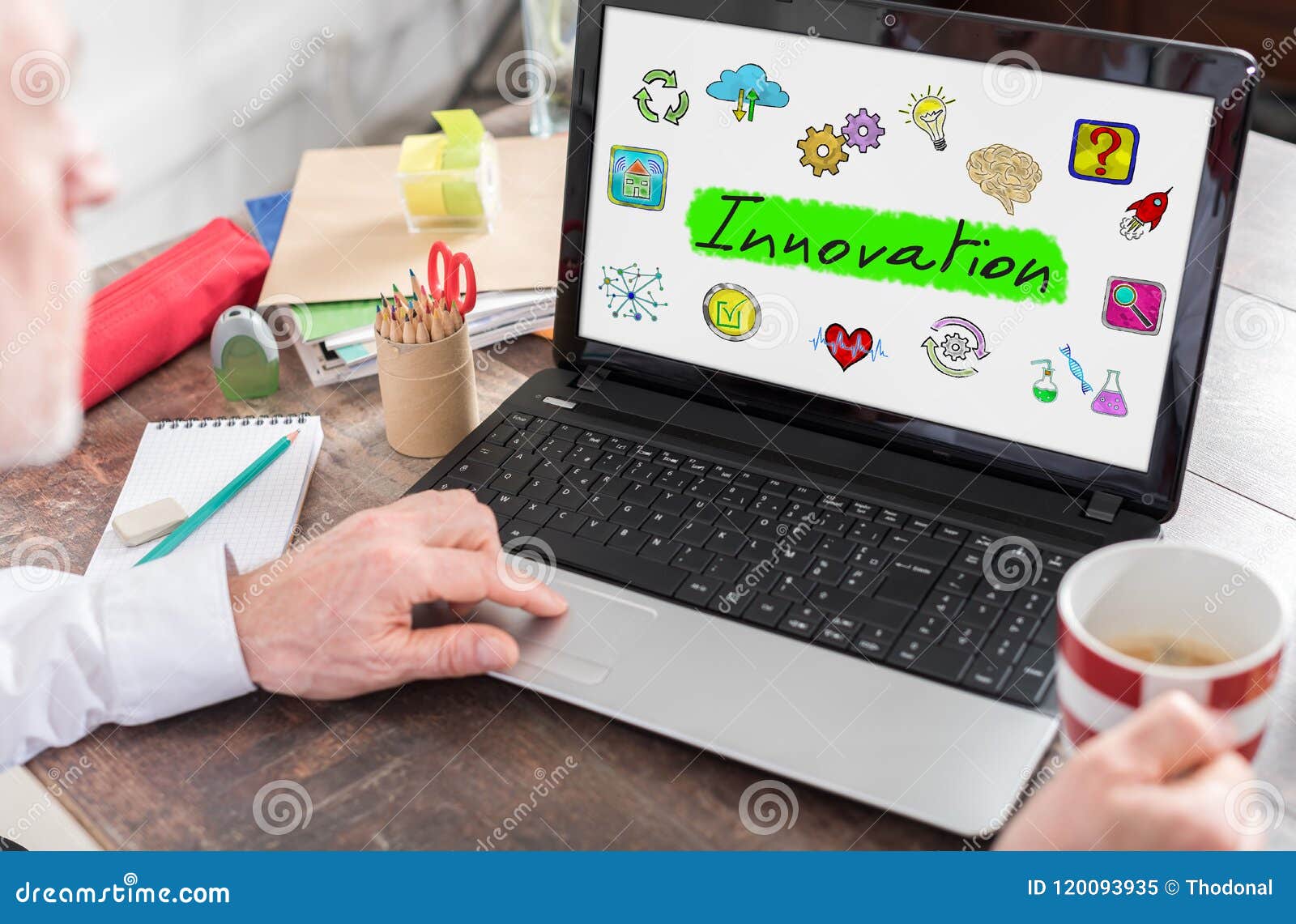 Innovation Concept on a Laptop Screen Stock Image - Image of innovation ...