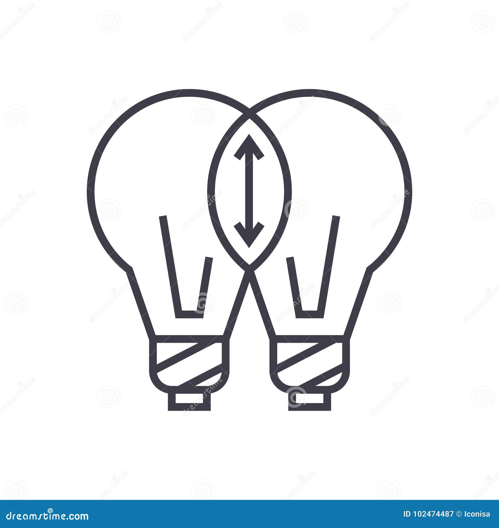 Innovation Concept Linear Icon, Sign, Symbol, Vector on Isolated ...