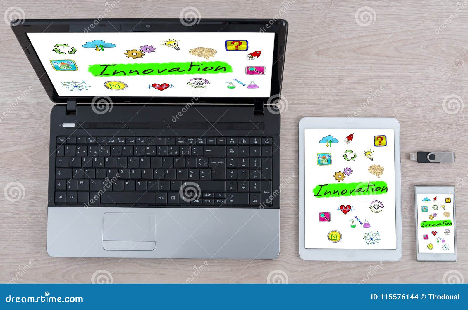 Innovation Concept on Different Devices Stock Photo - Image of ...