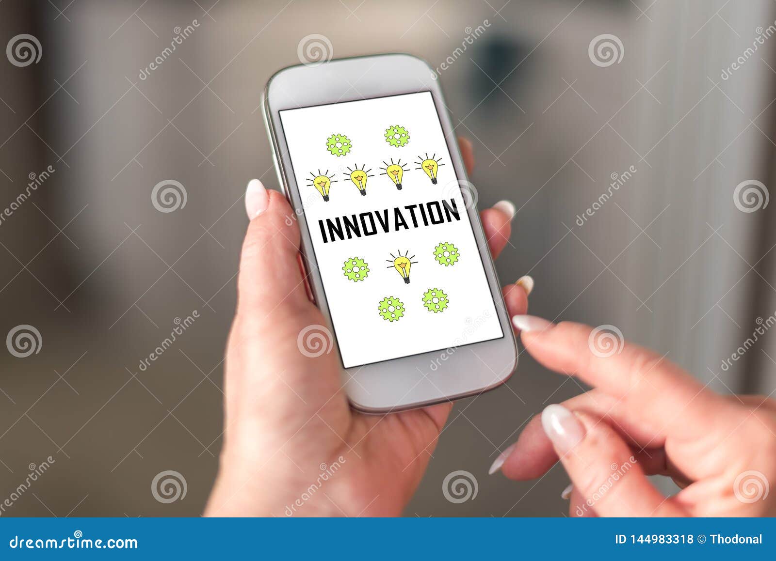 Innovation Concept on a Smartphone Stock Photo - Image of mobile ...