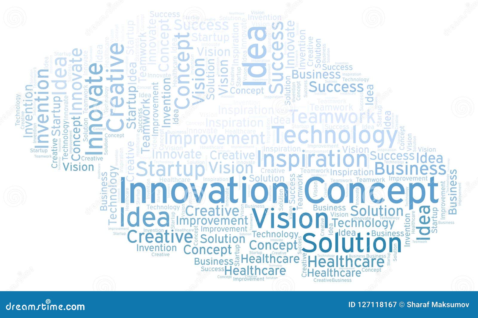 Innovation Concept Word Cloud, Made with Text only. Stock Illustration ...