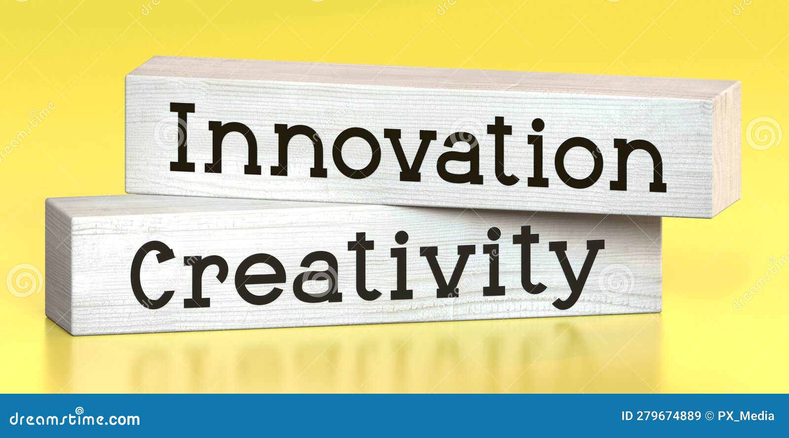 Innovation, Creativity - Words on Wooden Blocks Stock Illustration ...