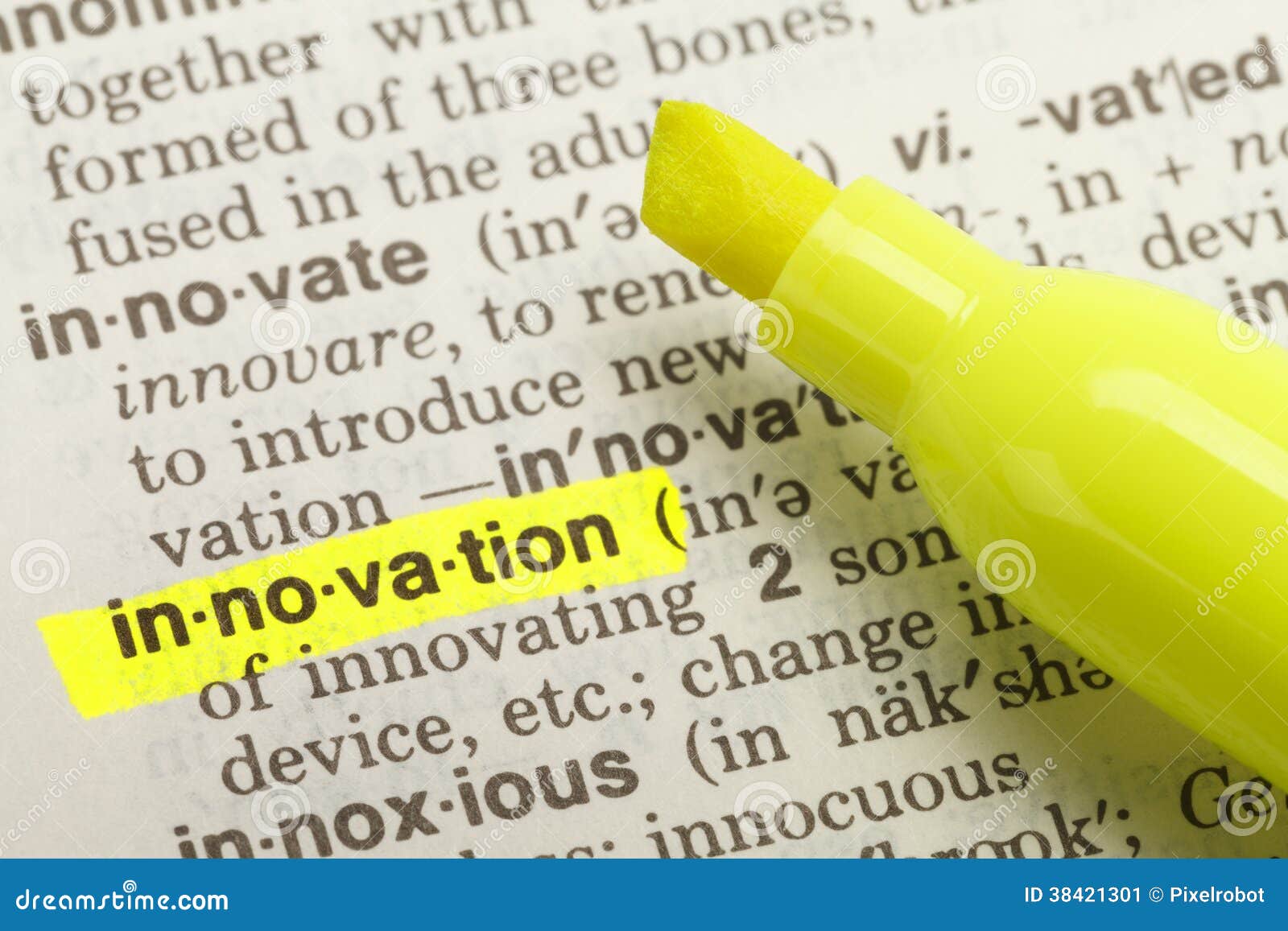 Innovation Definition stock image. Image of focus, creativity - 38421301
