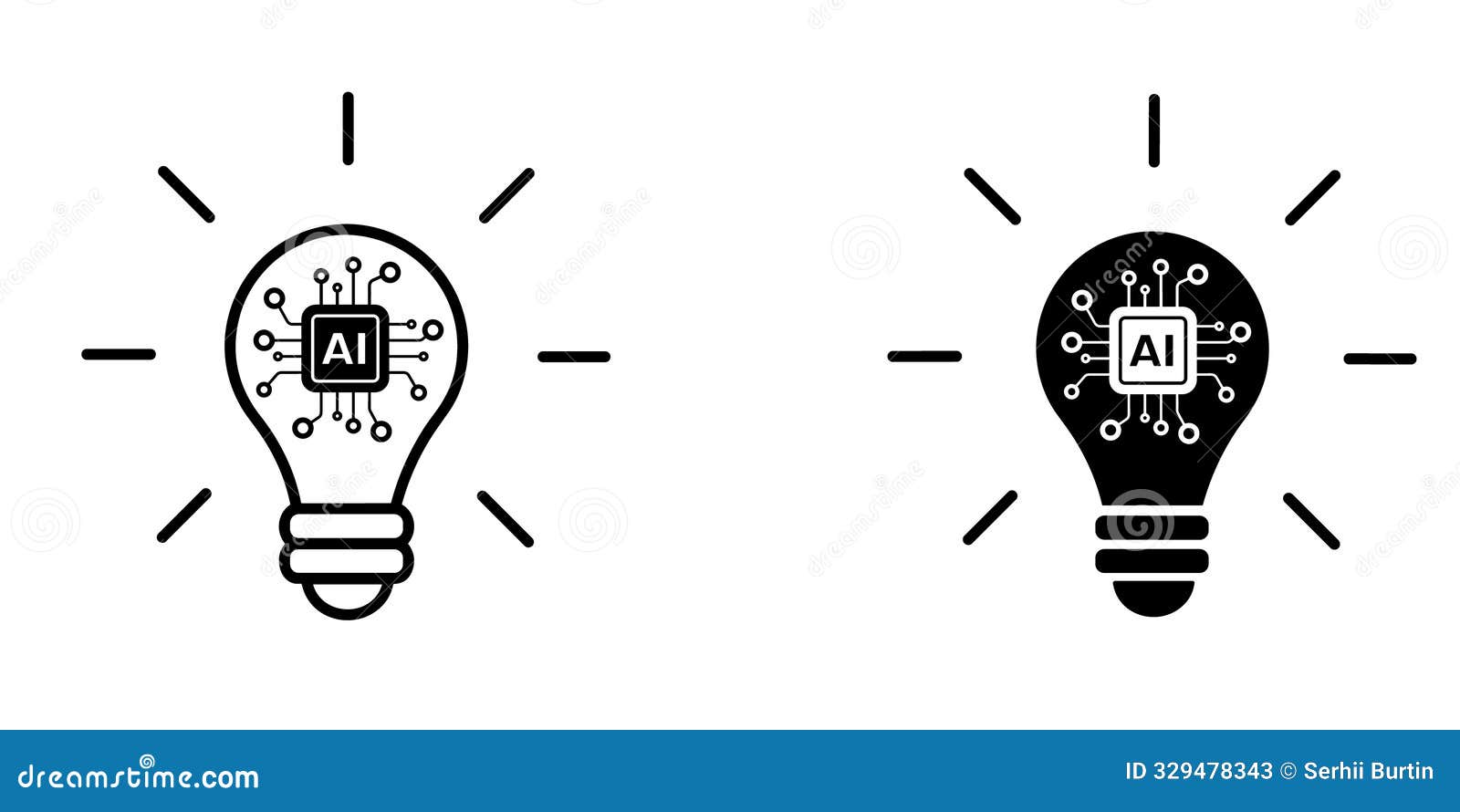 Innovation Editable Stroke Artificial Intelligence. Vector Illustration ...