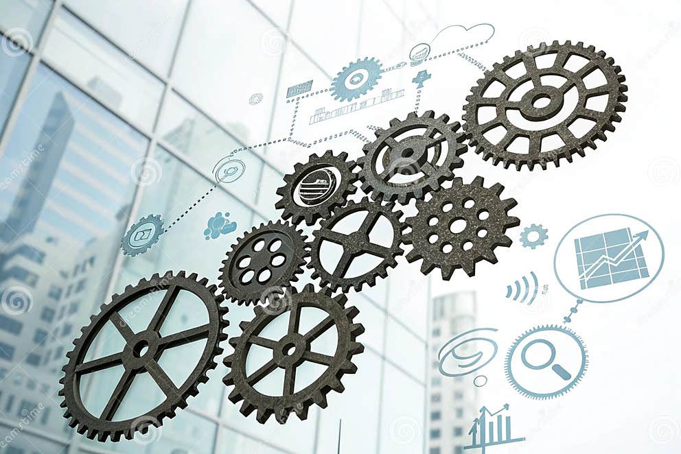 Innovation in Engineering: Abstract Gears Representing Technological ...