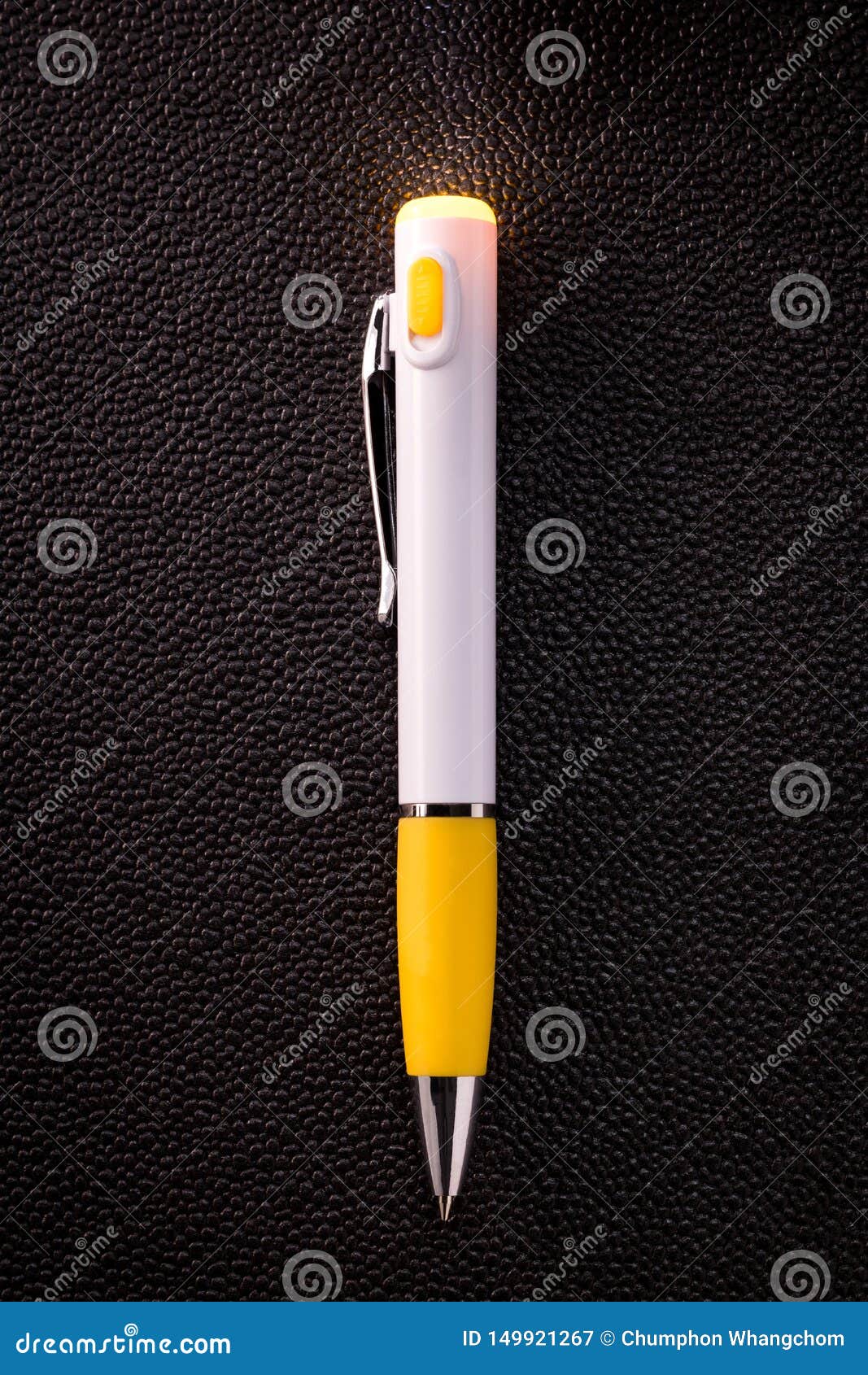 Innovation of Flashlight Pen on Dark Background Stock Image - Image of ...