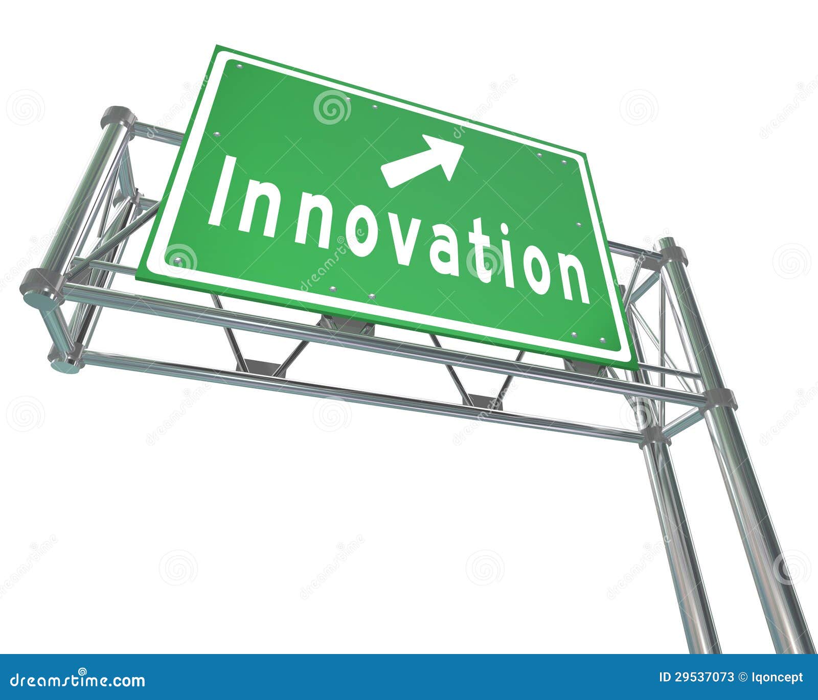 Innovation Freeway Road SIgn Leads To Progress Change Stock ...