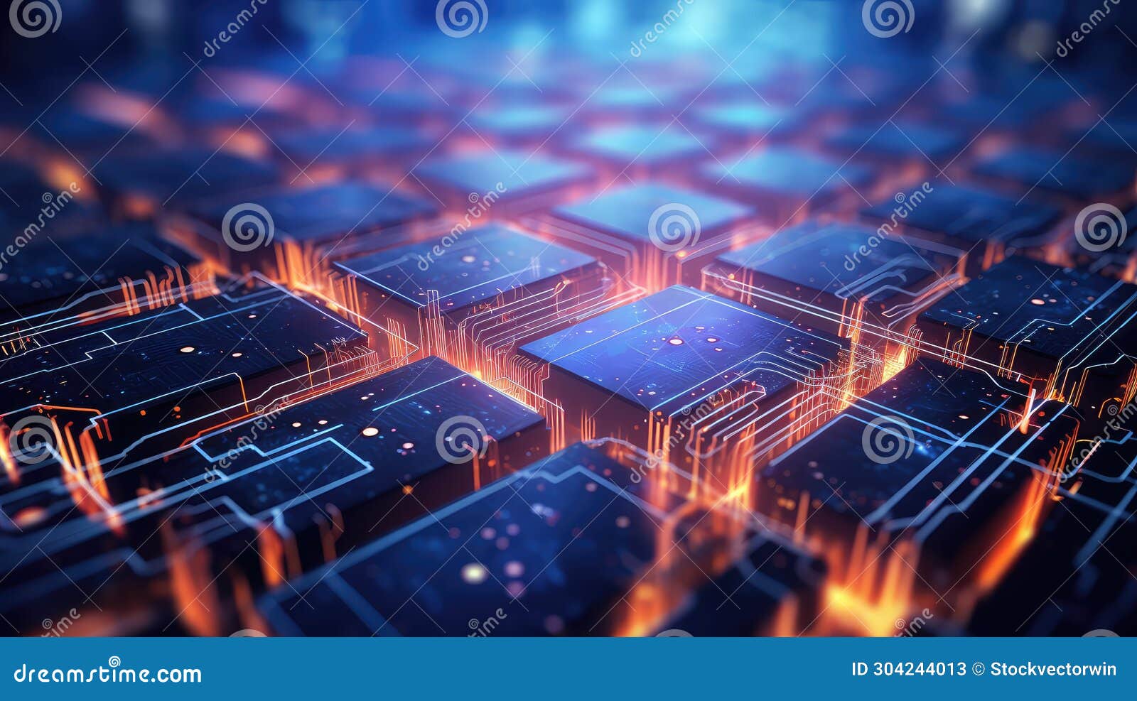 Innovation Futuristic Tech Background Stock Illustration - Illustration ...