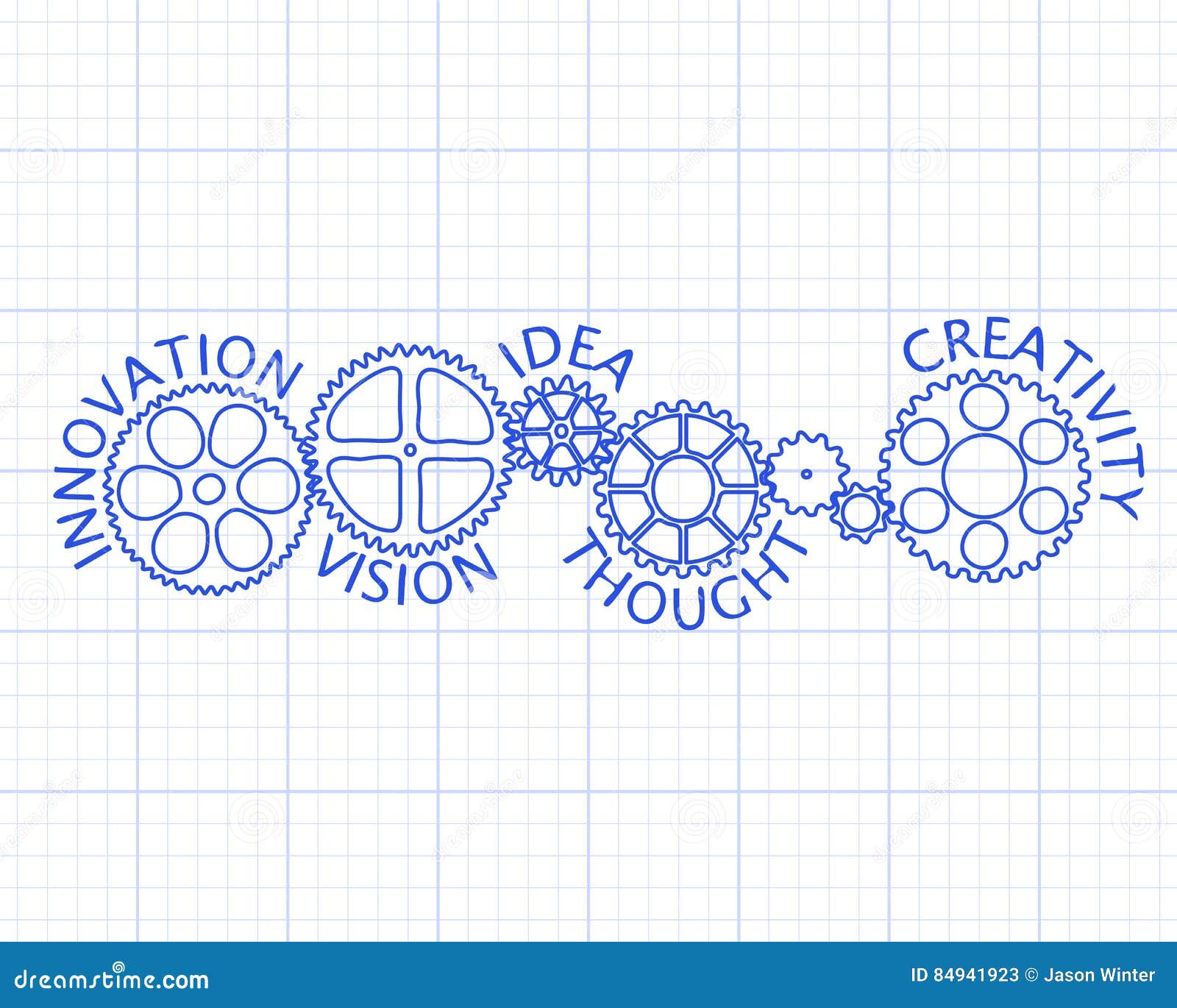 Innovation Gear Wheels stock vector. Illustration of industrial - 84941923