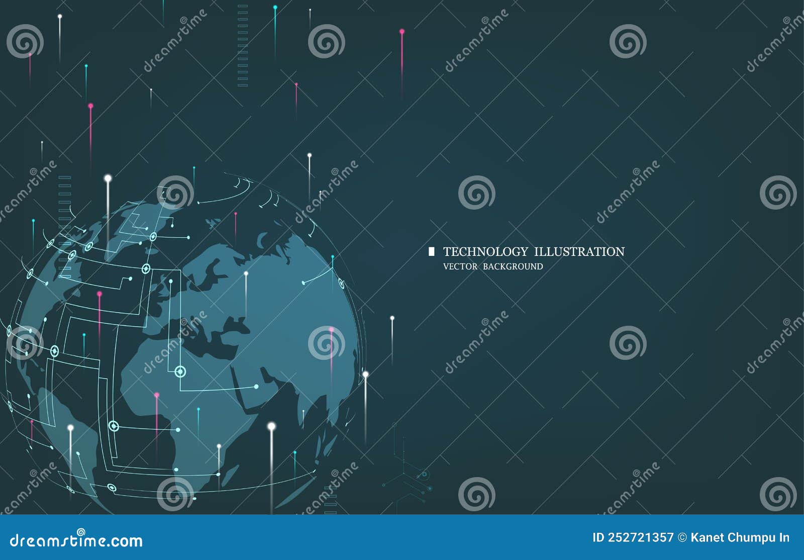 Innovation Global Technology Concept.vector Technology Background Stock ...