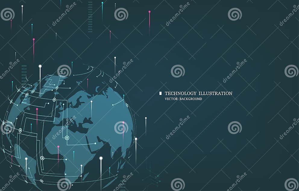 Innovation Global Technology Concept.vector Technology Background Stock ...
