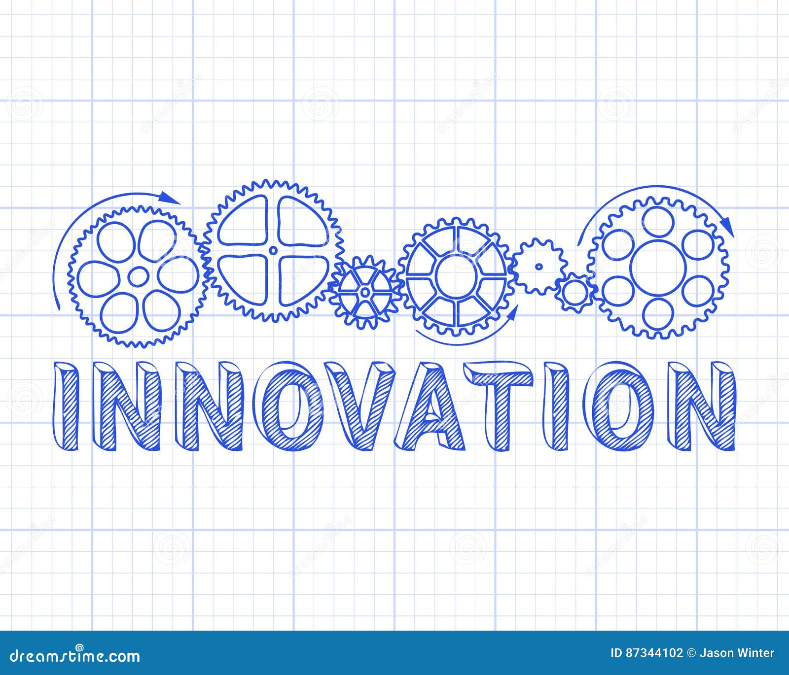 Innovation Graph Paper stock vector. Illustration of blueprint - 87344102