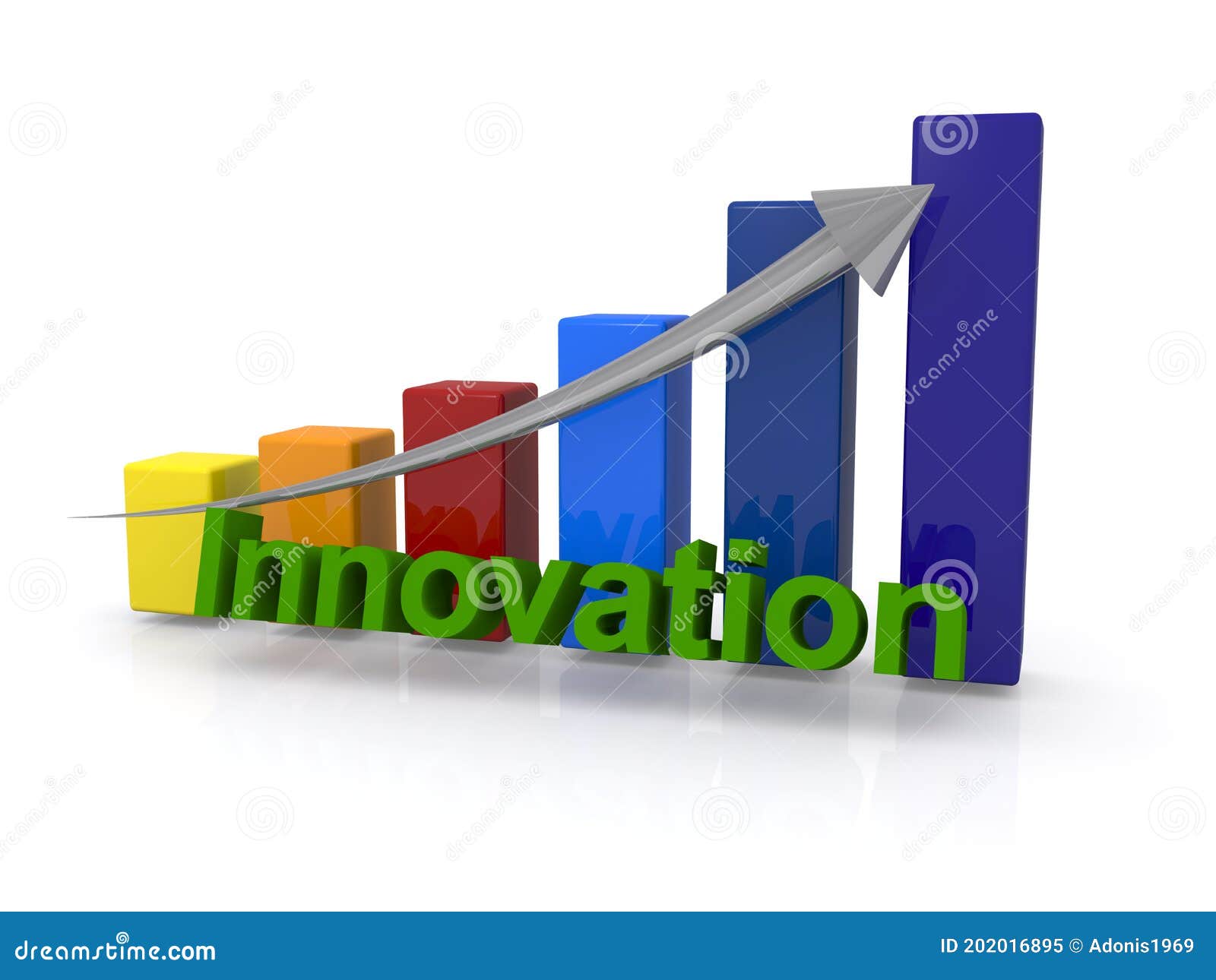 Innovation and Graph on White Stock Illustration - Illustration of ...