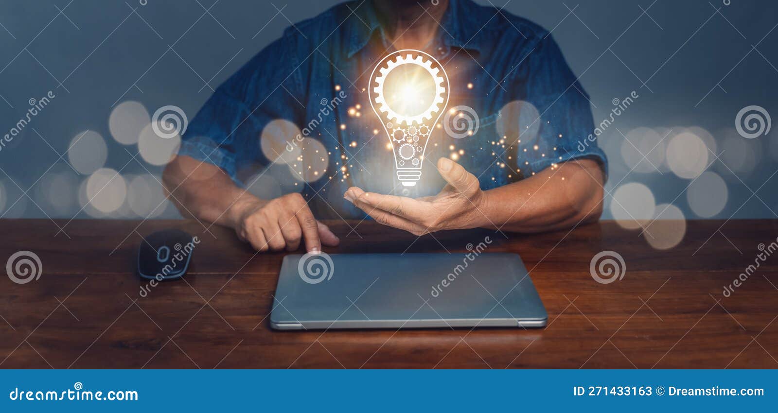 Innovation. Hands Holding Light Bulb for Concept New Idea Concept with ...