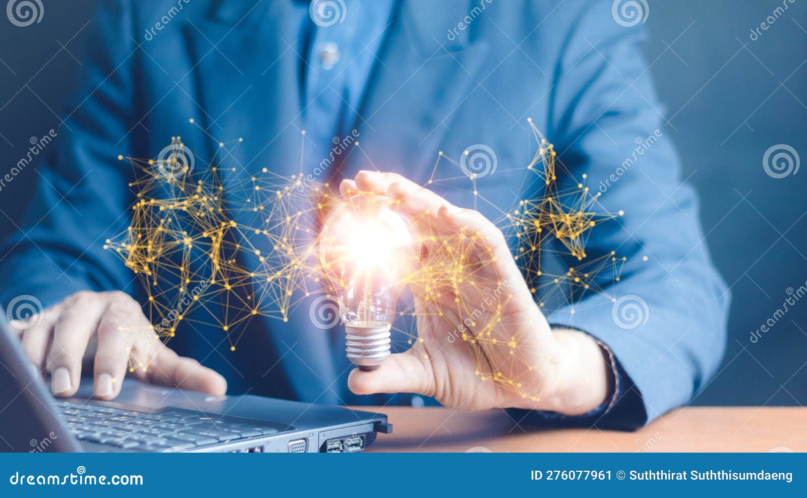 Innovation. Hands Holding Light Bulb for Concept New Idea Concept with ...