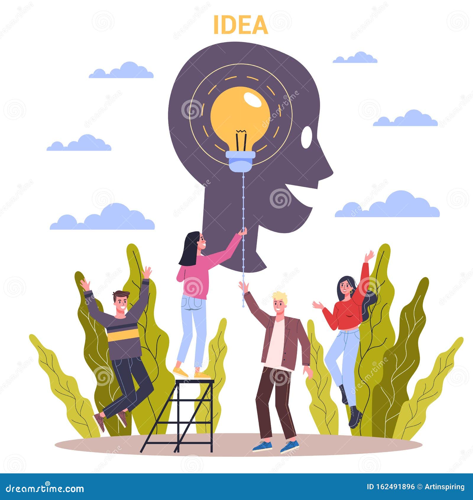 Innovation Horizontal Banner for Your Website. Idea of Creative Stock ...