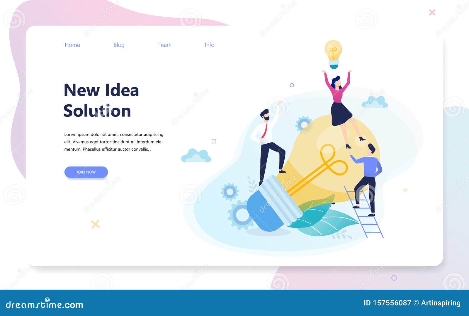 Innovation Horizontal Flat Banner for Your Website Stock Vector ...