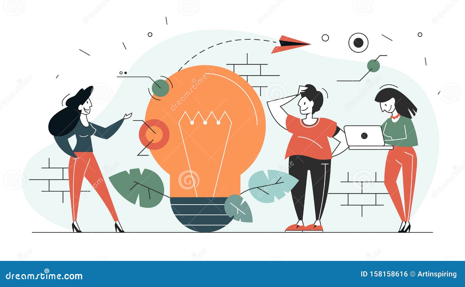 Innovation Horizontal Flat Banner for Your Website Stock Vector ...