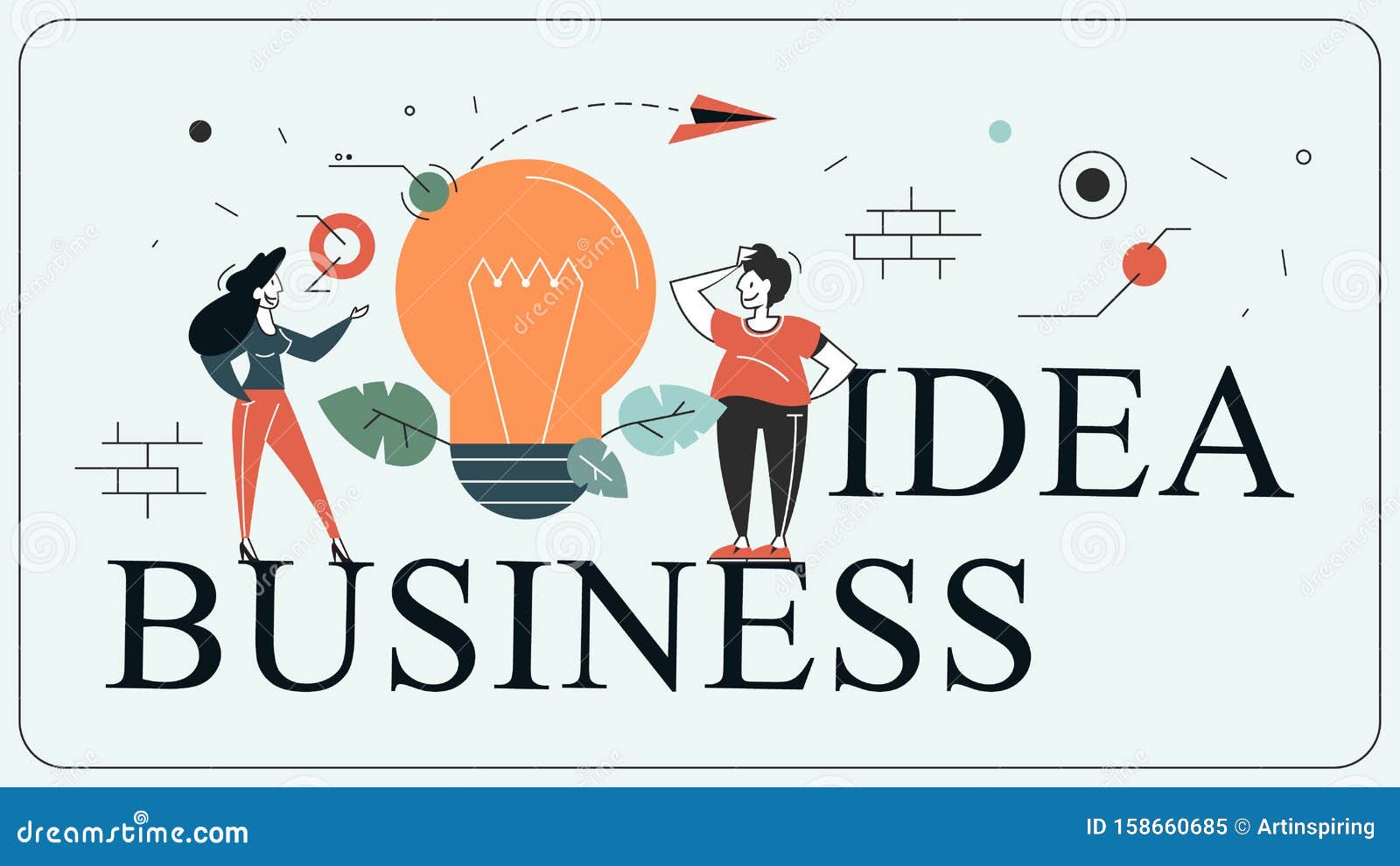 Innovation Horizontal Flat Banner for Your Website Stock Vector ...