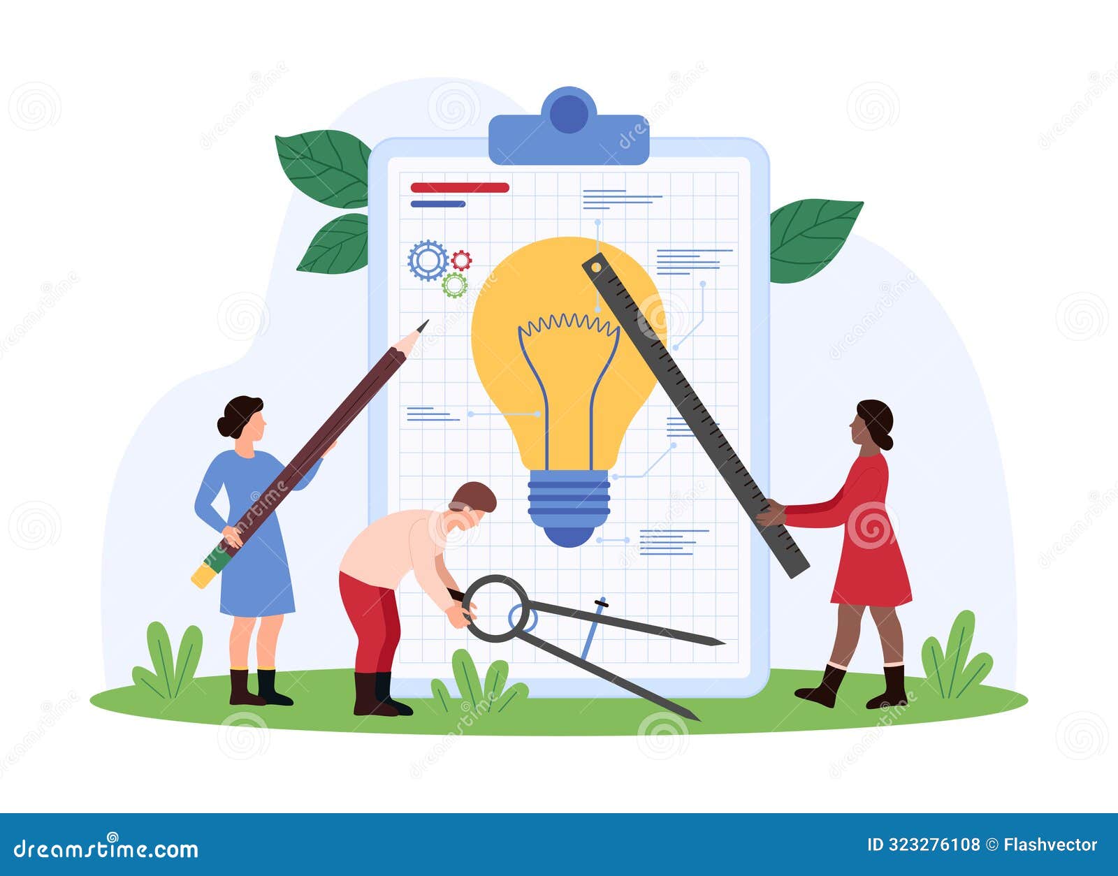 Innovation Idea Creation, Teamwork on Project Design, Tiny People ...