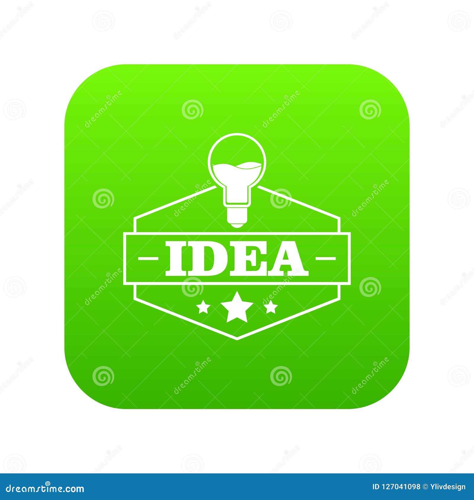 Innovation Idea Icon Green Vector Stock Vector - Illustration of ...