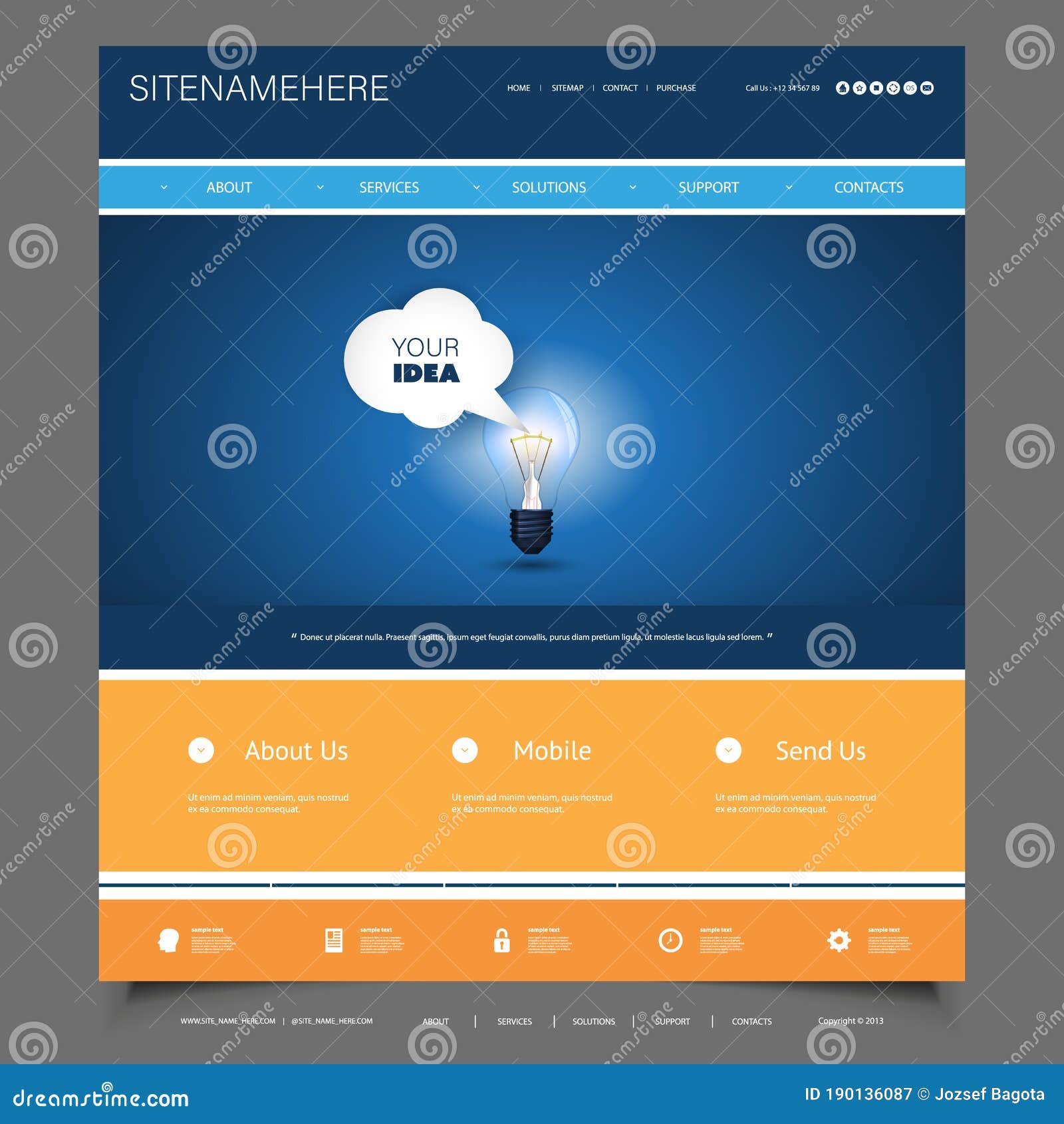 Innovation, Ideas - Global Business, Technology - Website Template ...