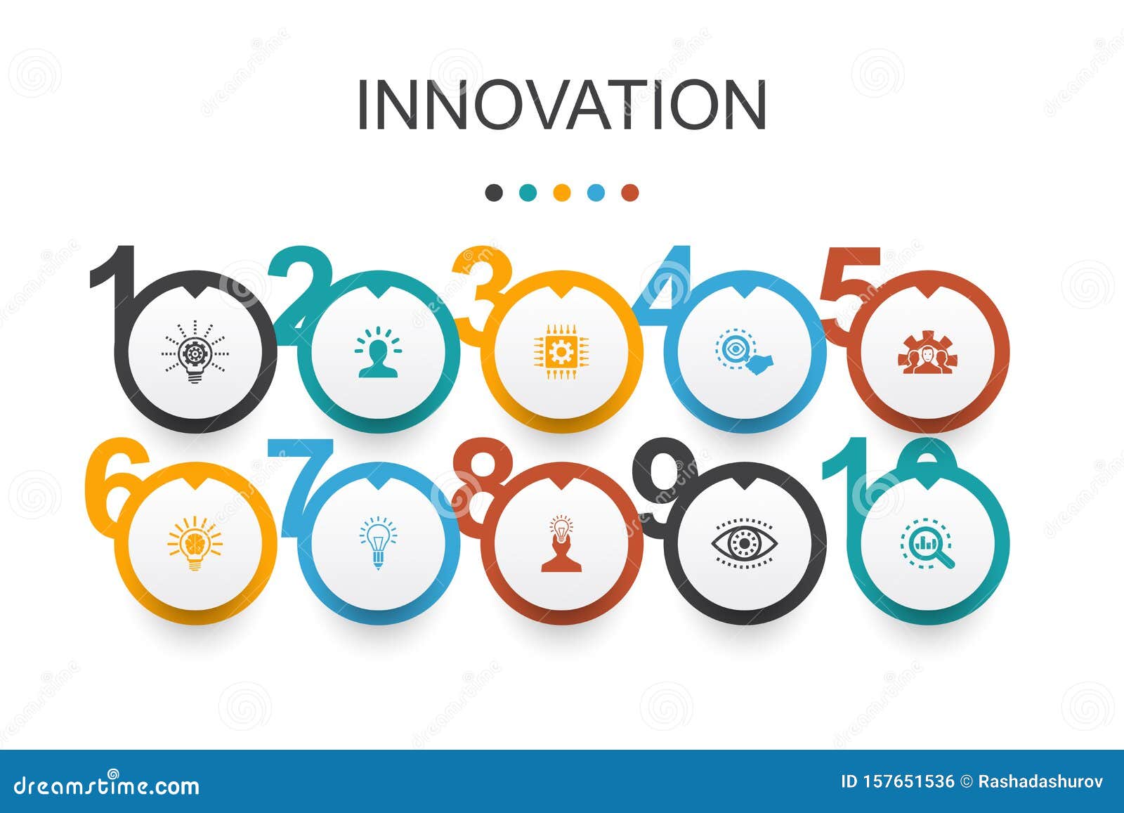 Innovation Infographic Design Template Stock Vector - Illustration of ...