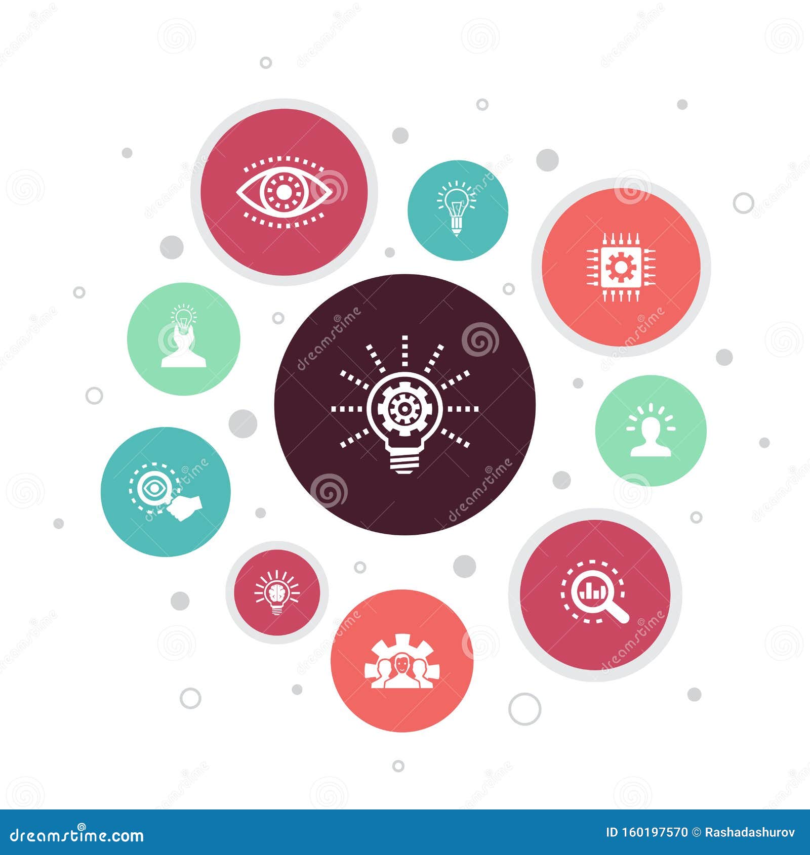 Innovation Infographic 10 Steps Pixel Stock Vector - Illustration of ...