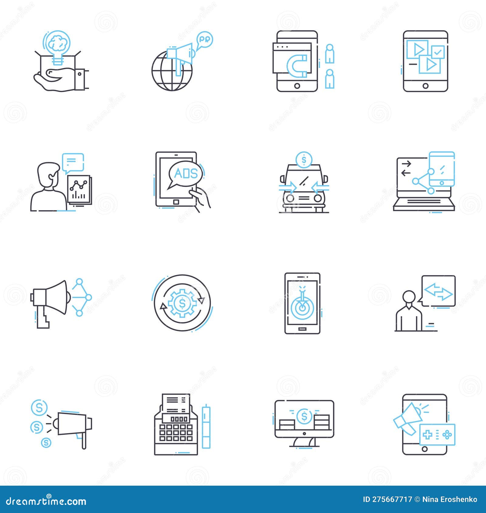 Innovation Labs Linear Icons Set. Creativity, Experimentation ...
