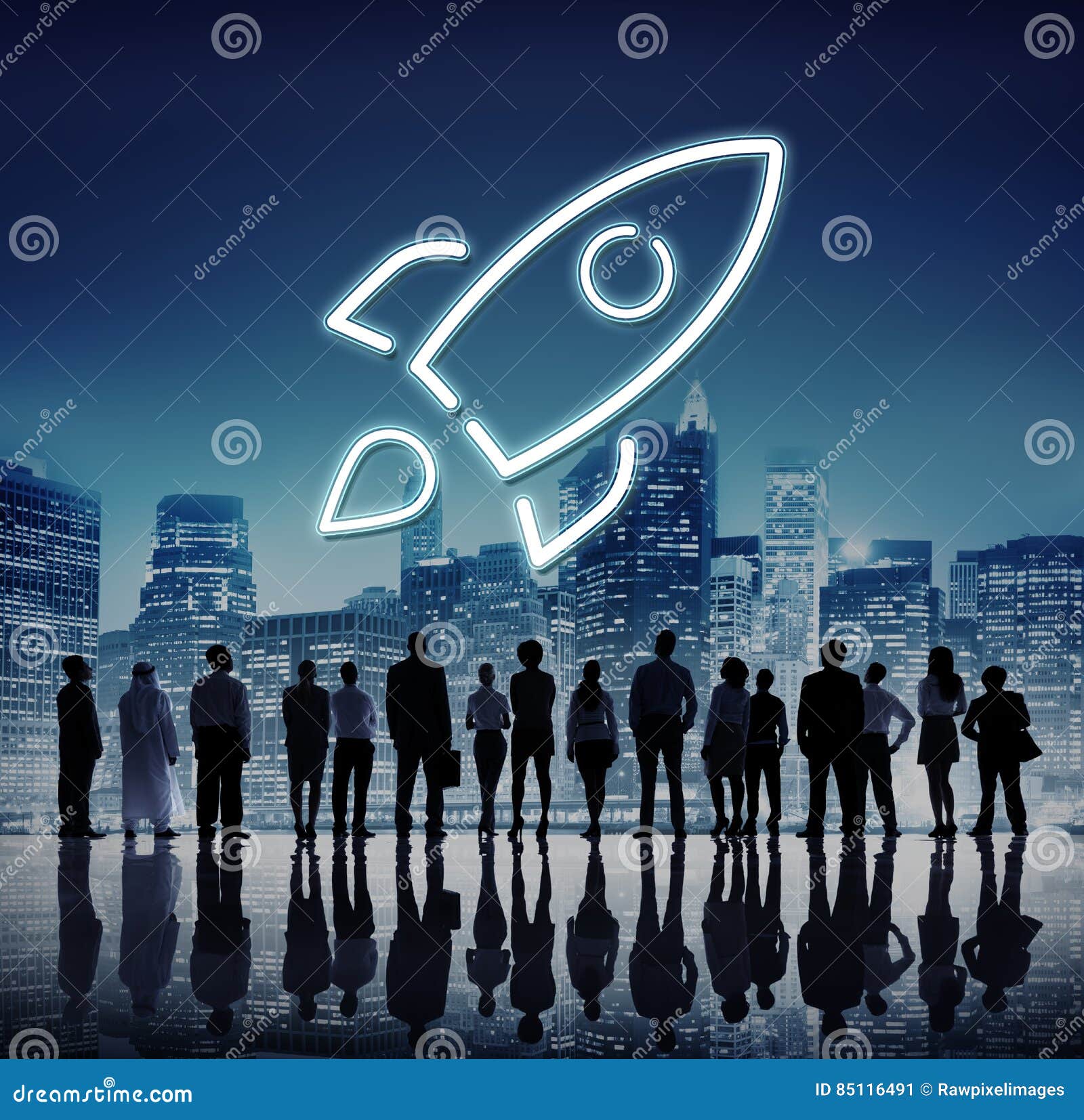 Innovation Launch Successful New Start Graphic Concept Stock Image ...