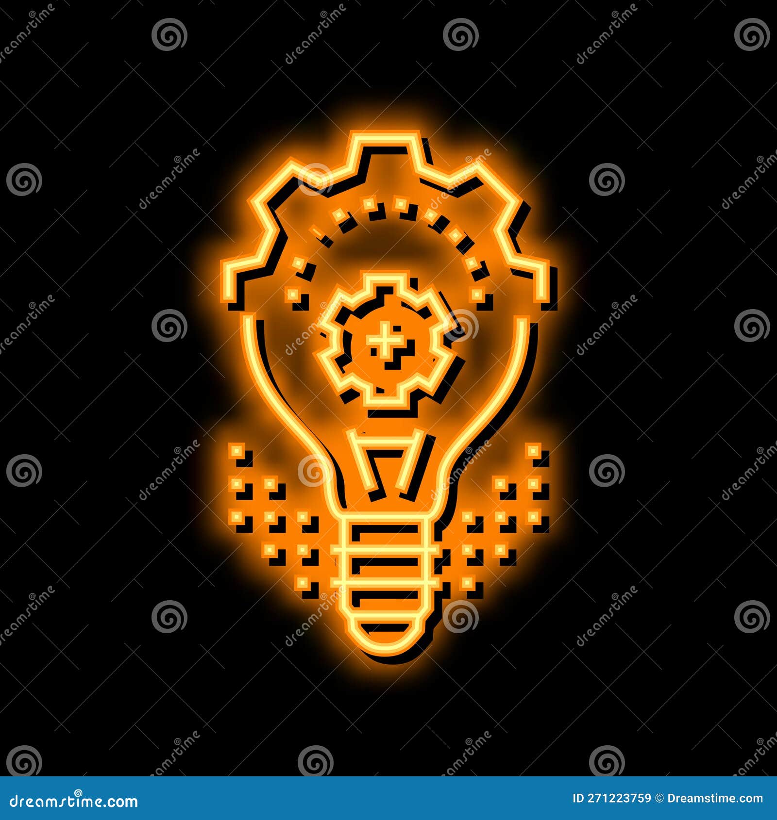 Innovation Light Bulb Neon Glow Icon Illustration Stock Vector ...