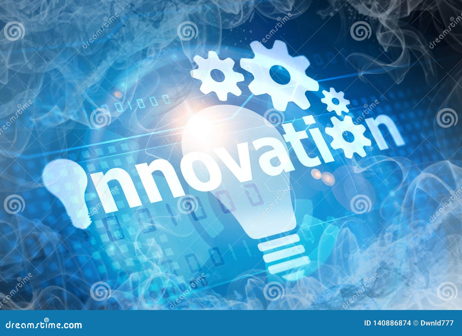 Innovation Light Bulb Symbol Stock Photo - Image of blue, innovative ...