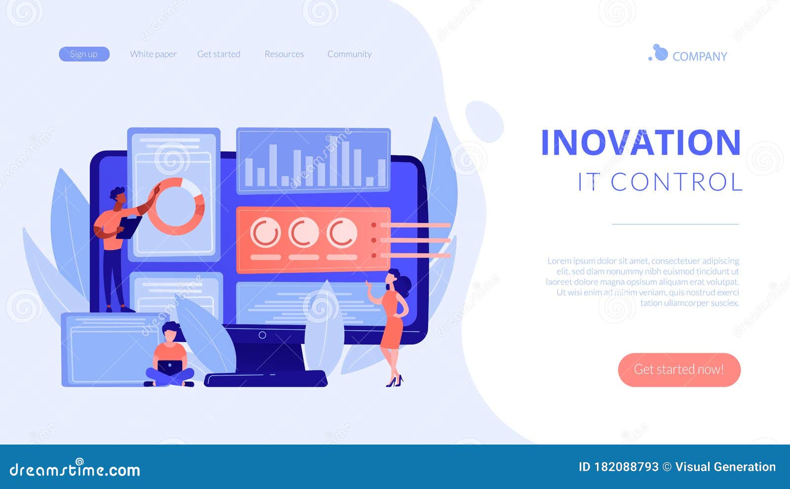 Innovation Management Software Concept Landing Page. Stock Vector ...