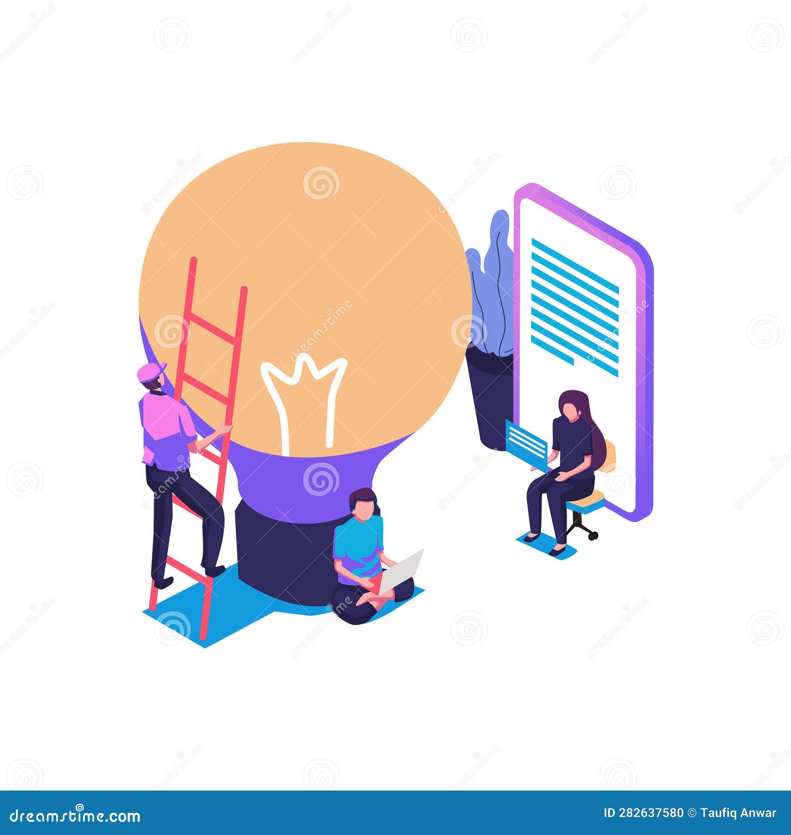 Innovation Management Software Flat Style Illustration Stock Vector ...