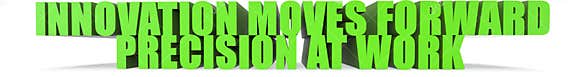 Innovation Moves Forward Precision at Work, 3d Text Stock Illustration ...
