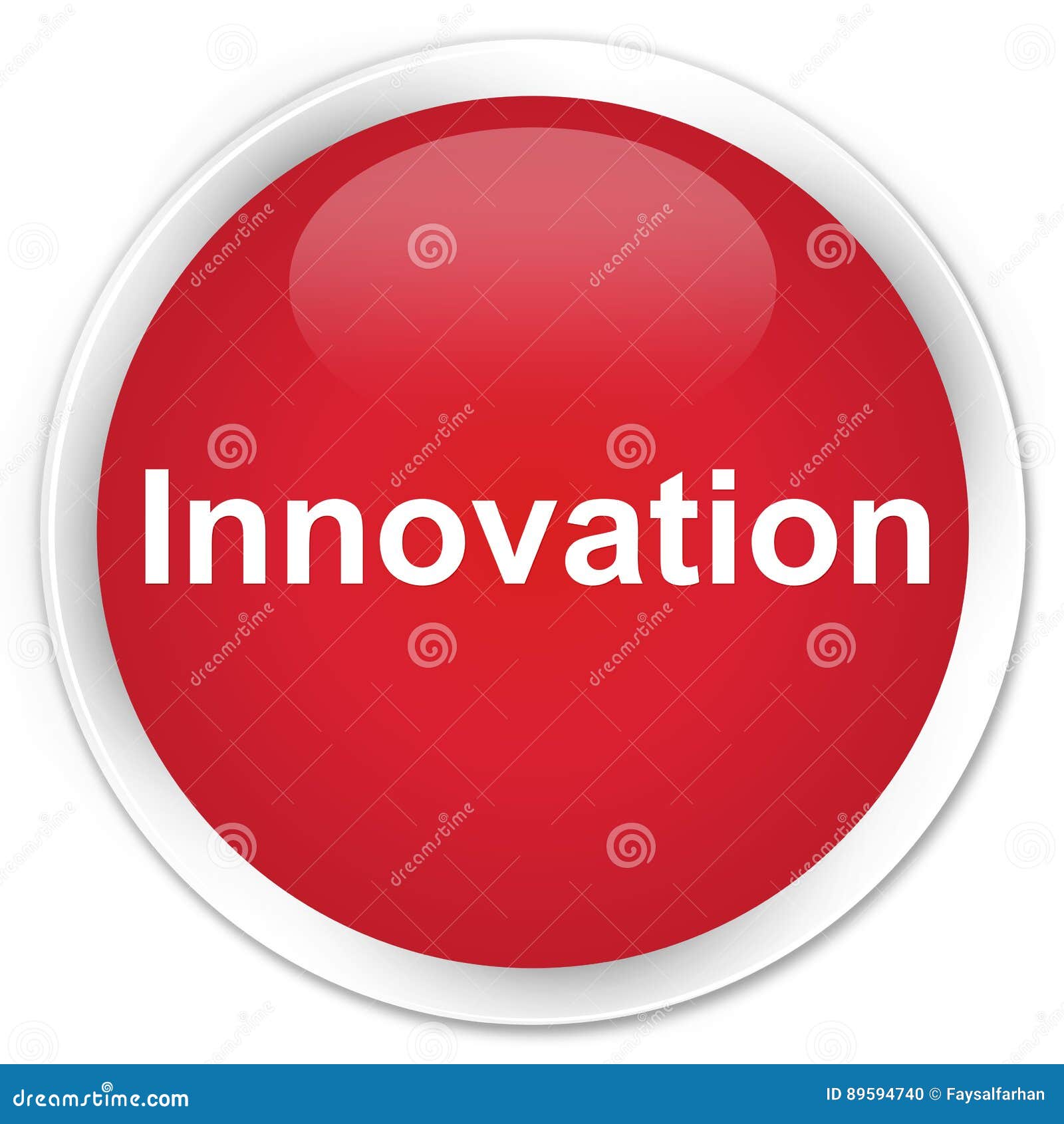 Innovation Premium Red Round Button Stock Illustration - Illustration ...